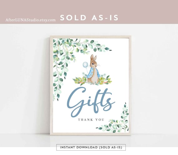 Peter Rabbit Gifts Sign Peter Rabbit Birthday Gifts Sign Peter - Etsy