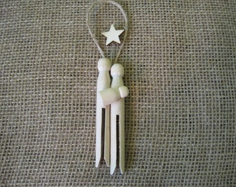 Clothespin Nativity Ornament - Etsy