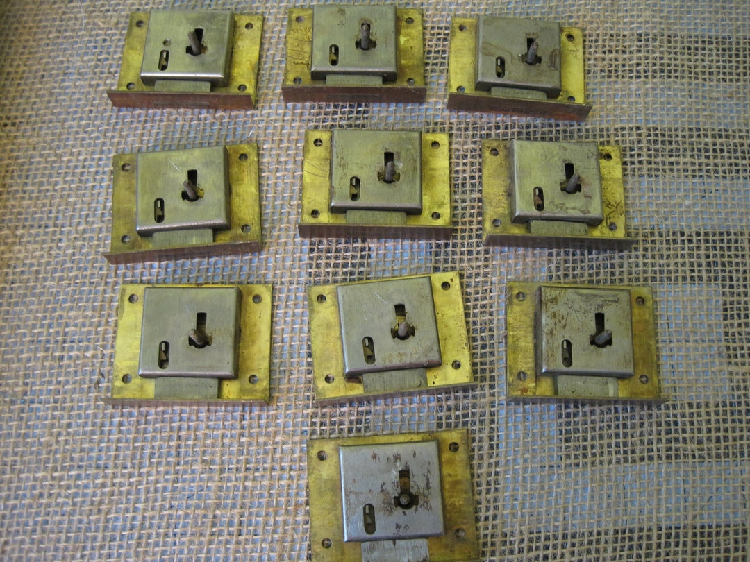 Brass Drawer Locks With Brass Keyhole Covers AS IS No Keys Reclaimed ...