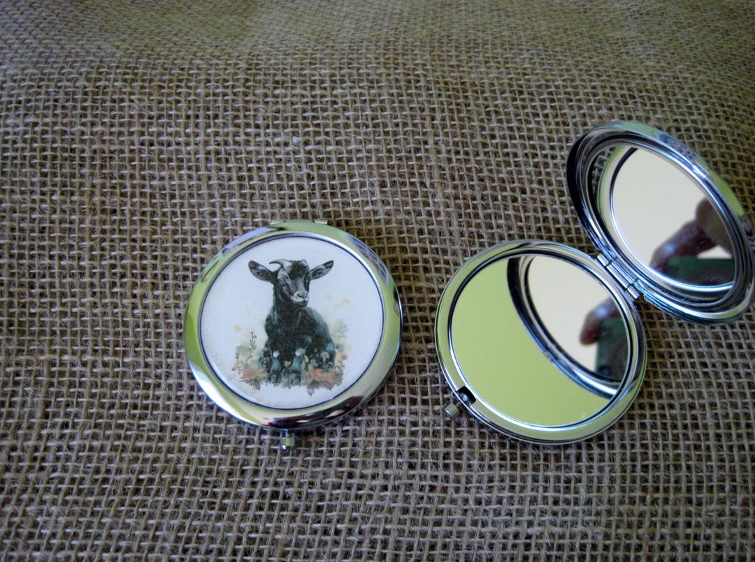 Baby Goat Themed Compact Mirror (choose Your Image) - Etsy