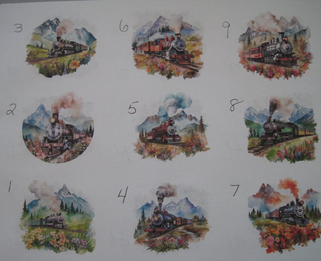 Locomotive/train Themed Pocket Mirror Pill Box And/or Pressed Powder ...