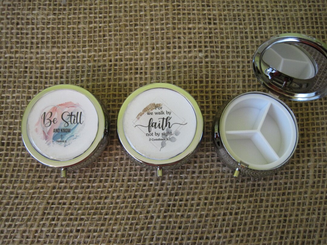 Christian Quotes Themed Three-compartment Pill Box (choose Which One ...
