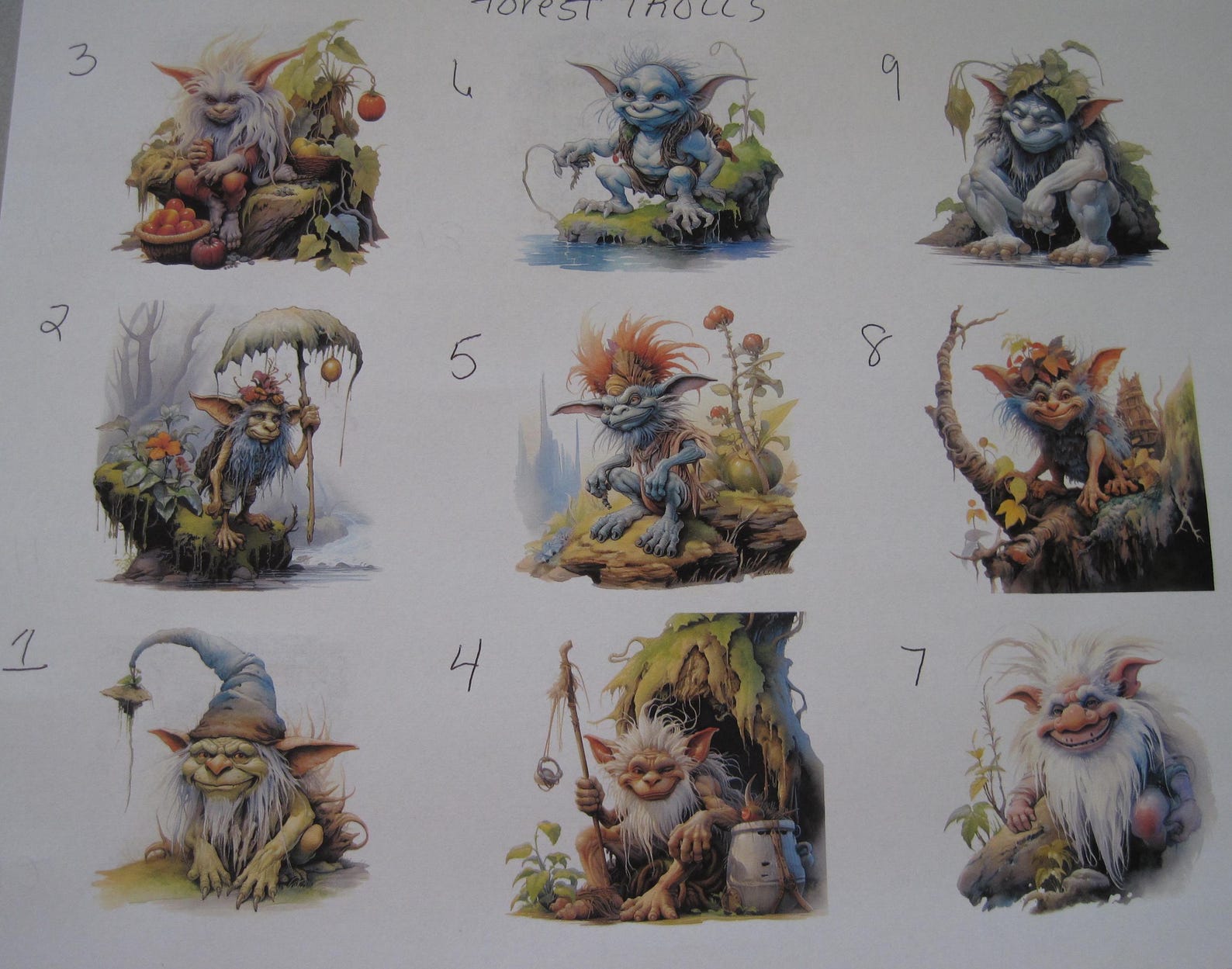 Forest Troll Themed Three-compartment Pill Box (choose Your Image) - Etsy