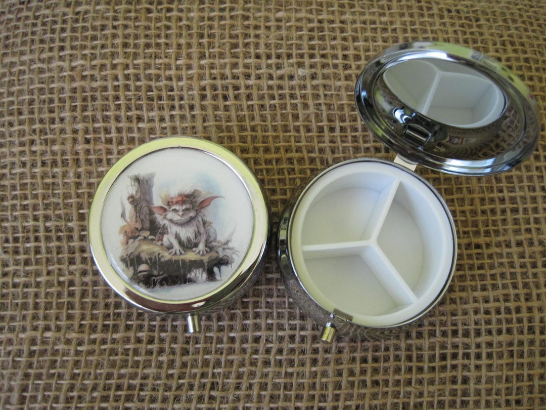 Forest Troll Themed Three-compartment Pill Box (choose Your Image) - Etsy
