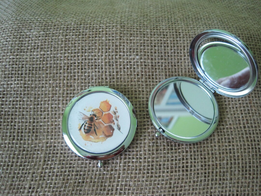 Bee Themed Compact Mirror choose Your Image - Etsy