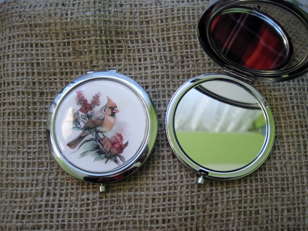 Watercolor Cardinal Themed Compact Mirror (choose Your Image) - Etsy