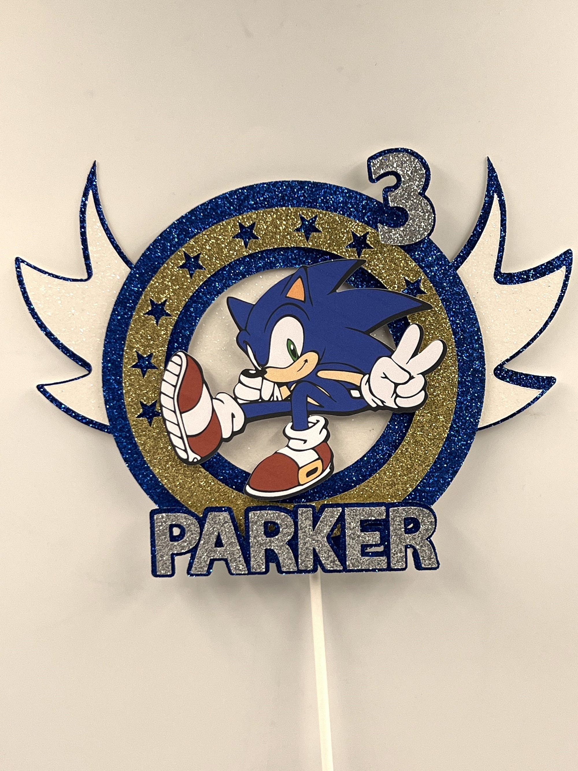 Super Sonic Birthday Cake Topper Personalized Sonic Cake | Etsy Australia