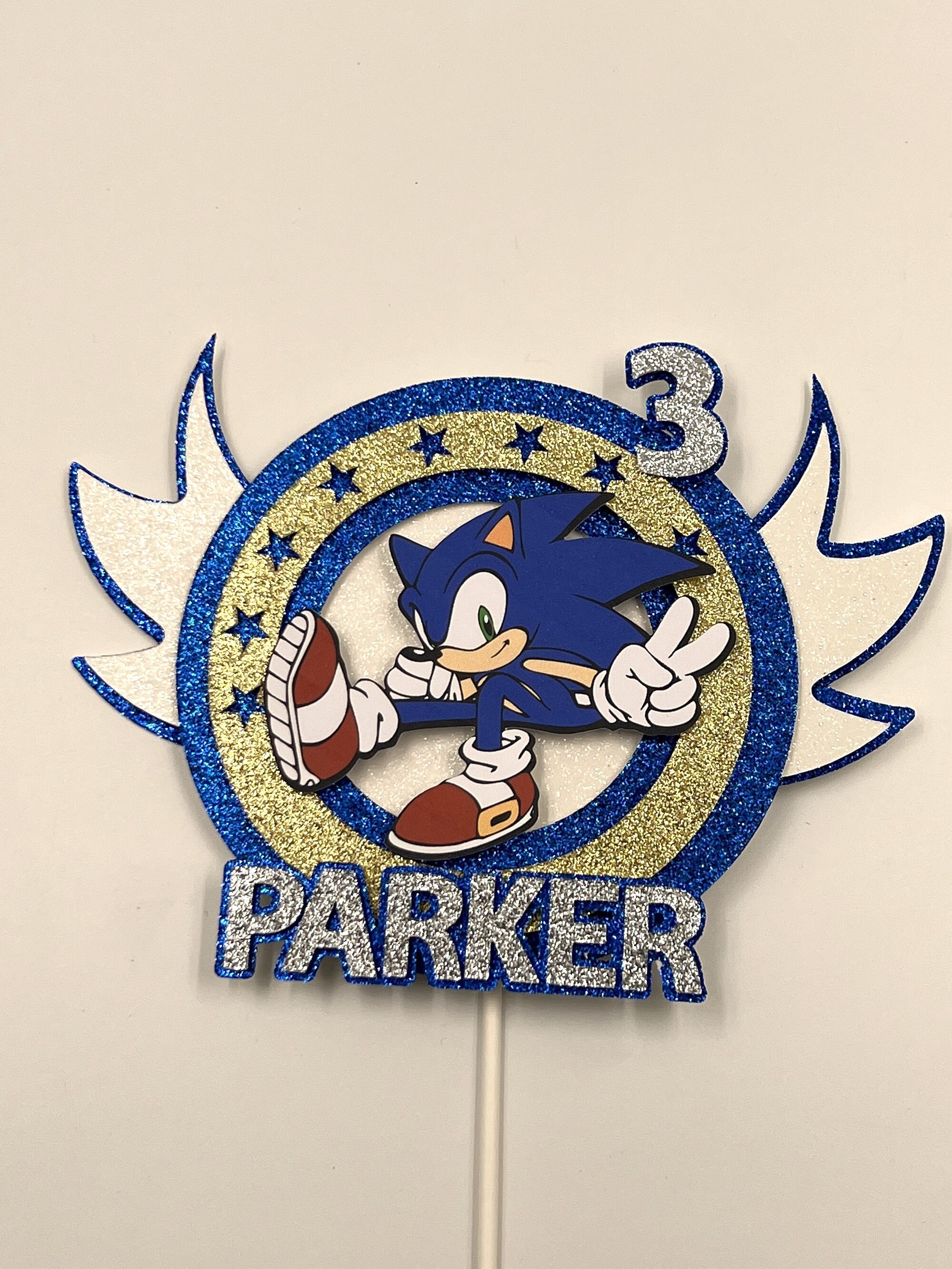 Party Décor Super Sonic Birthday Cake Topper Personalized Sonic Cake ...