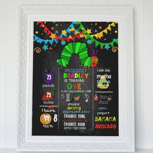 Very Hungry Caterpillar Milestone Board, Very Hungry Caterpillar ...