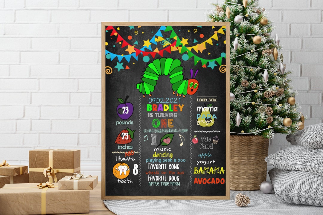 Very Hungry Caterpillar Milestone Board, Very Hungry Caterpillar ...