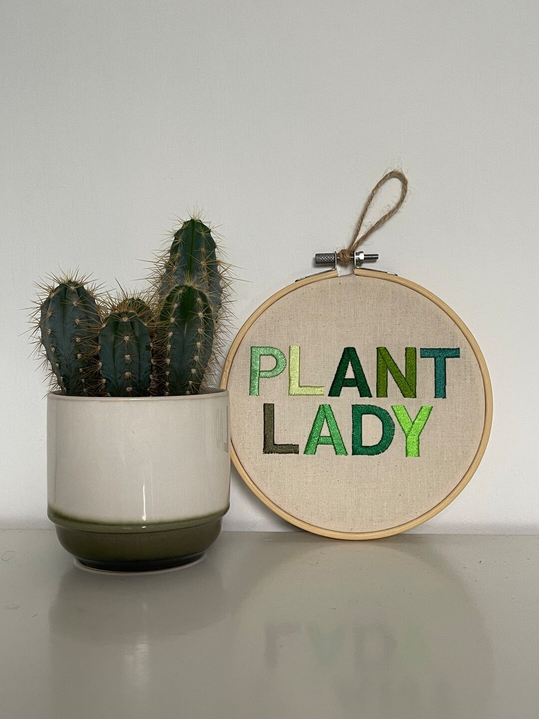 Plant Lady Embroidery Machine Embroidery Embroidery Art Hanging Wall ...