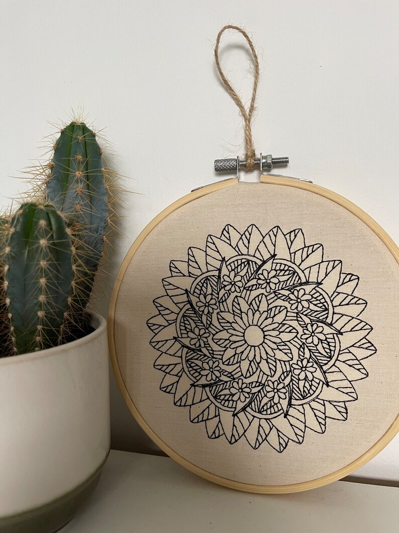 Mandala Embroidery Hoop Machine Embroidery Mandala Embroidery ...