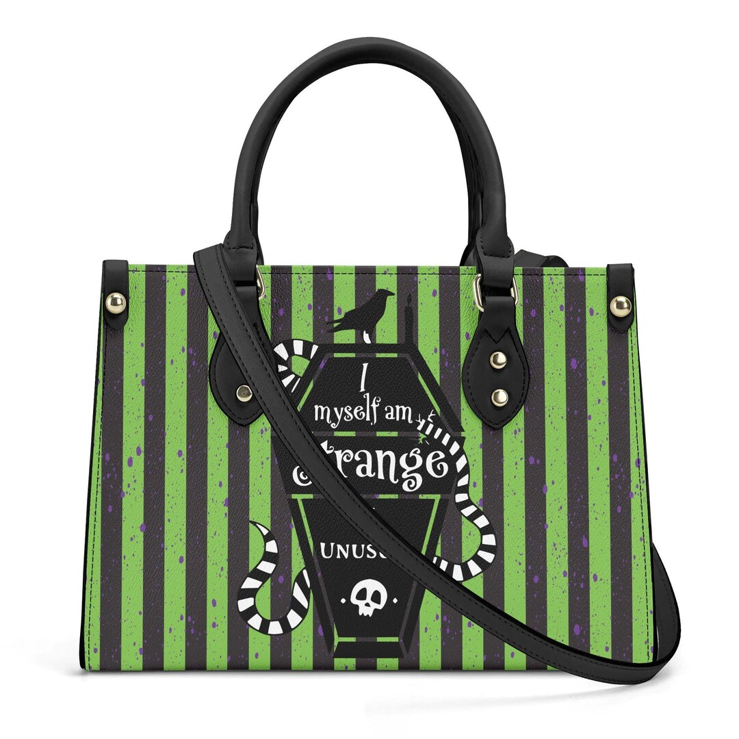 Strange and Unusual Handbag, Beetlejuice Leather Handbag, Creepy Girl ...