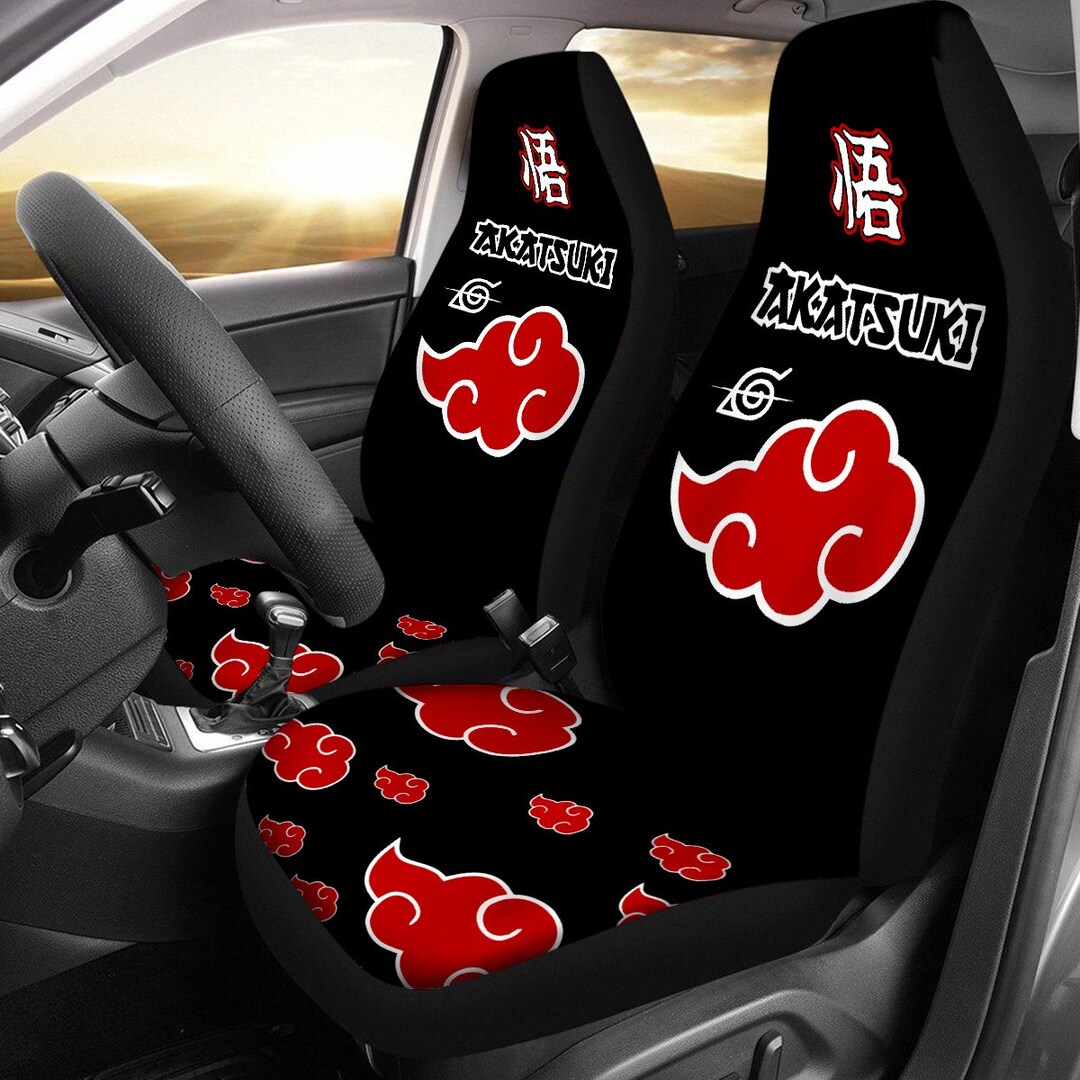 Akatsuki, Universal Car Seat Cover, Anime Red Cloud Pattern Car Seat ...