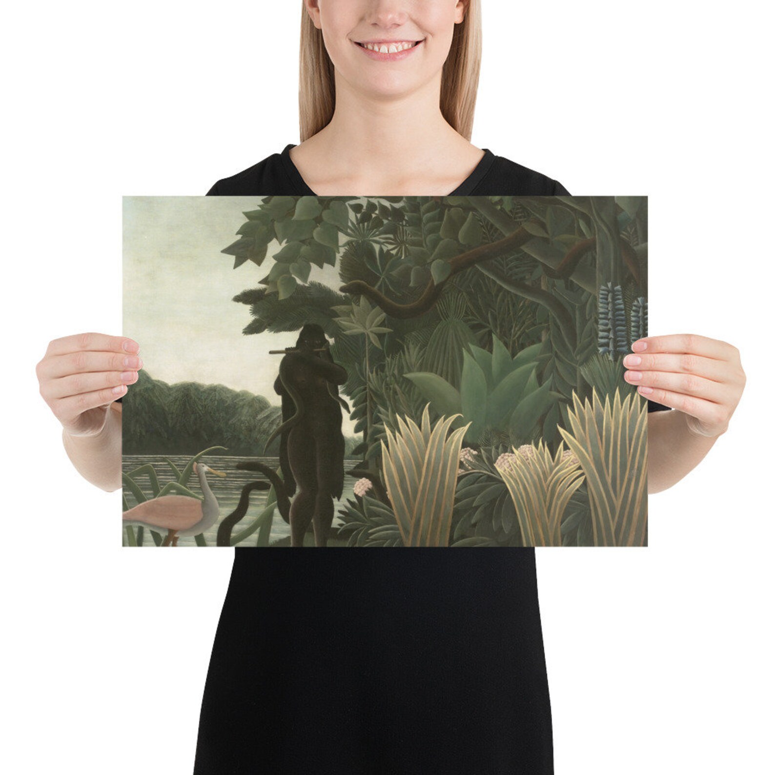 Poster Douanier Rousseau the Snake Charmer - Aesthetic Inspired Wall ...