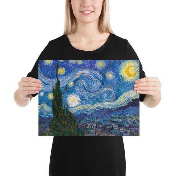 Vincent Van Gogh Starry Night. Poster | Etsy