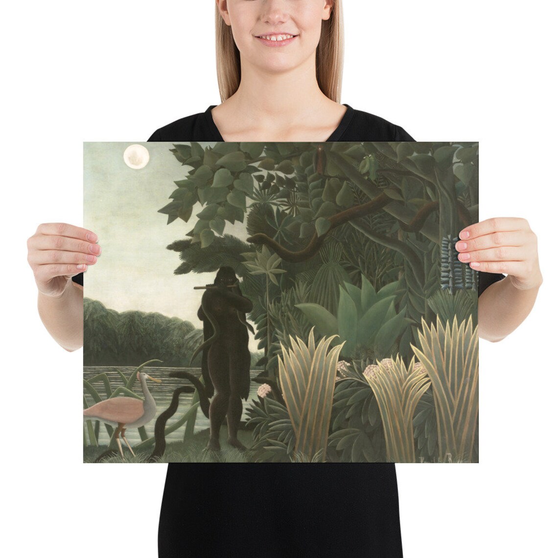 Poster Douanier Rousseau the Snake Charmer - Aesthetic Inspired Wall ...