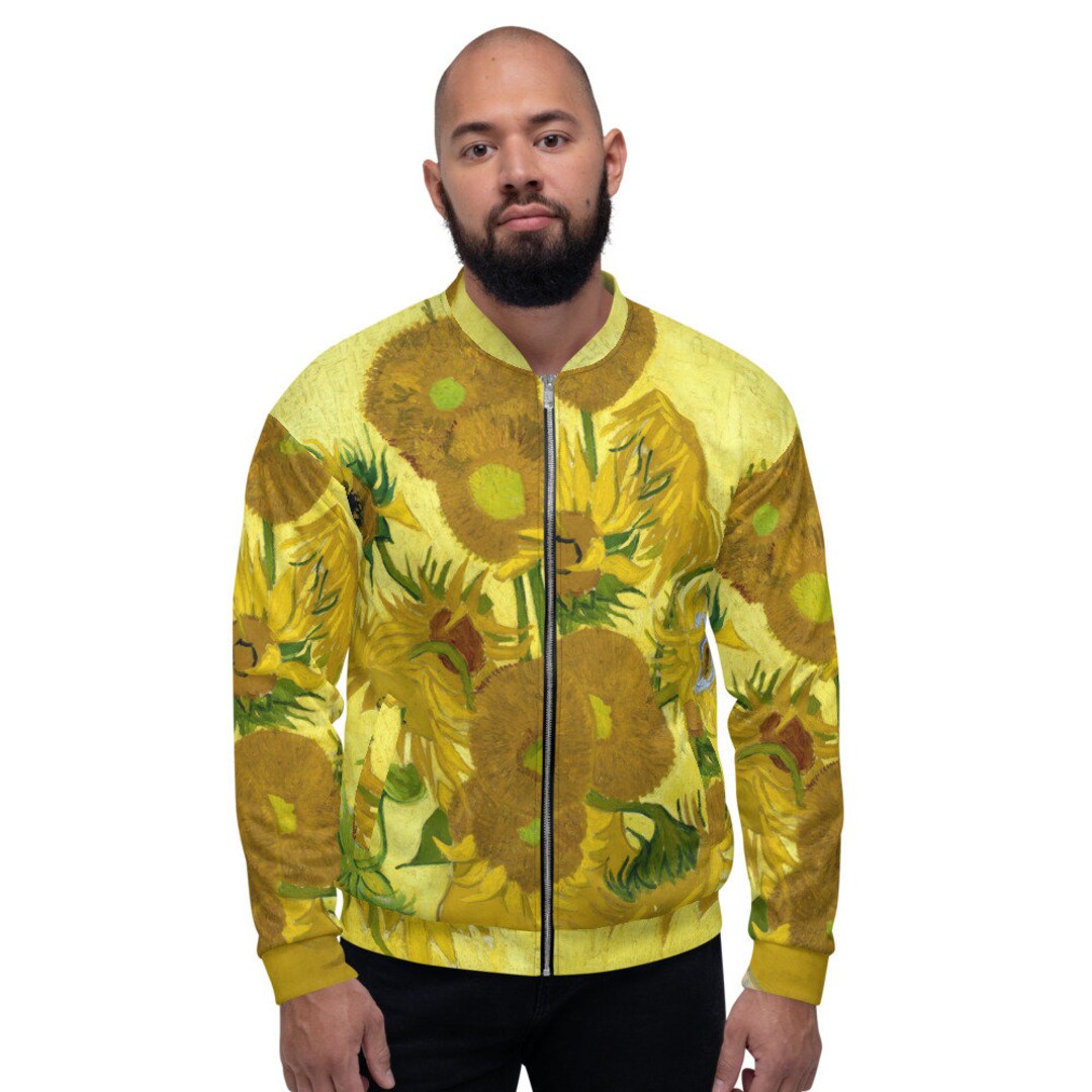 Unisex Bomber Jacket Vincent Van Gogh Sunflowers - Aesthetic Inspired ...