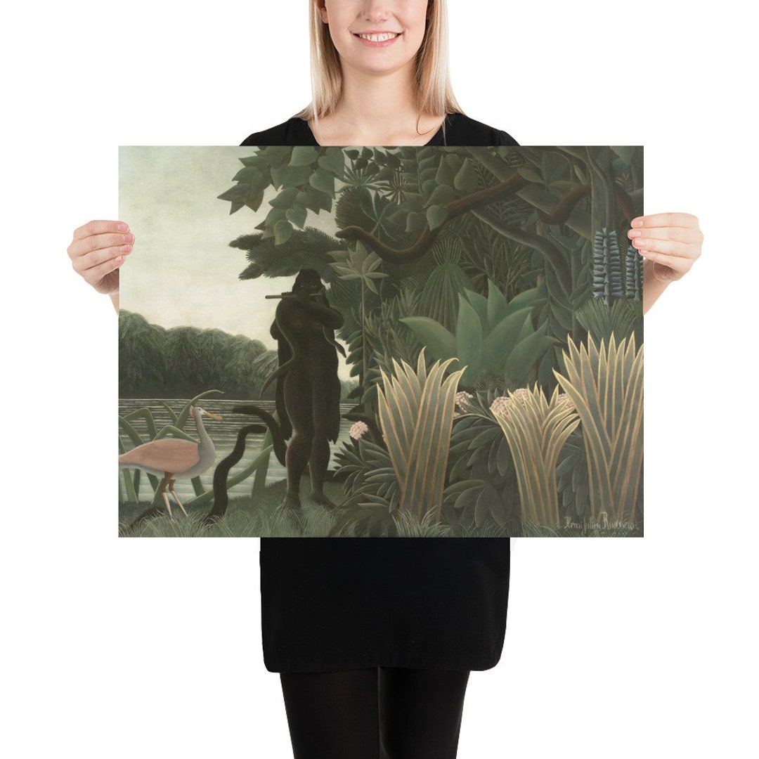 Poster Douanier Rousseau the Snake Charmer - Aesthetic Inspired Wall ...