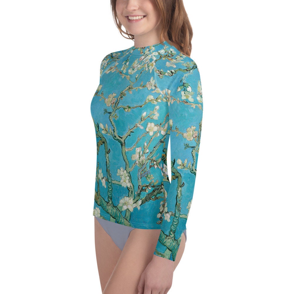 Youth Rash Guard Vincent Van Gogh Almond Blossom Aesthetic - Etsy