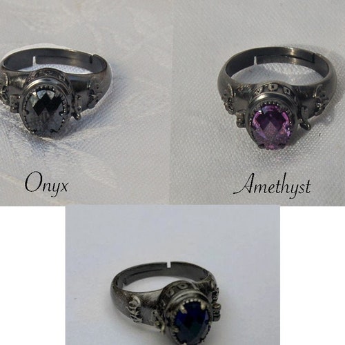 Stunning Gothic Poison Ring With Secret Compartment. Black | Etsy