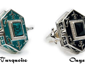 Stunning Gothic Poison Ring With Secret Compartment. Black | Etsy