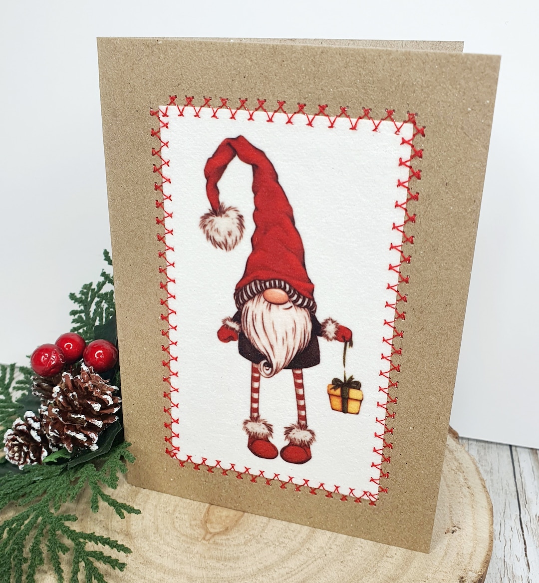Gnome Christmas Cards | Handmade | Christmas Cards | Santa Gnome ...