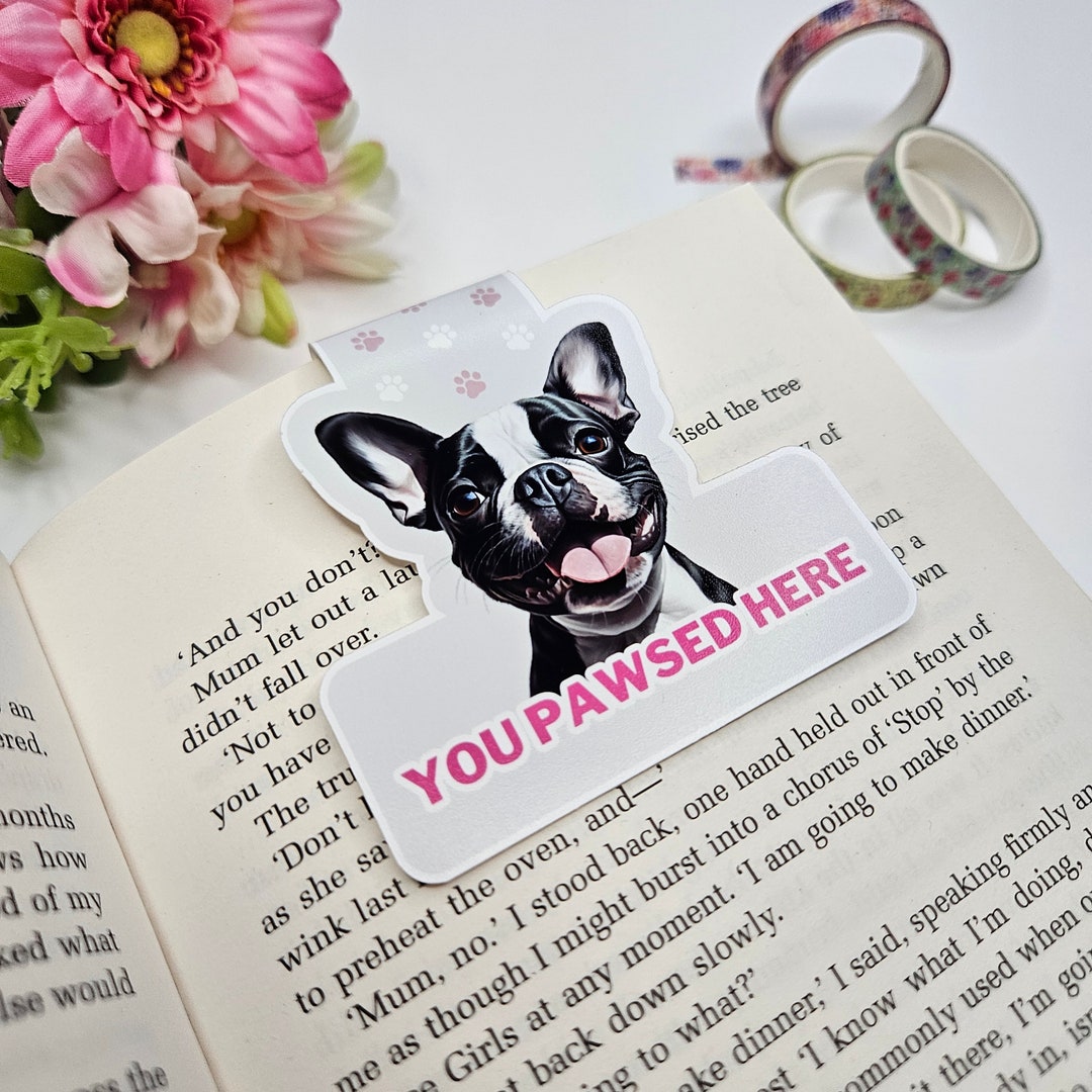 Boston Terrier, Magnetic Bookmark, Boston Terrier Gifts, Gift for Her ...
