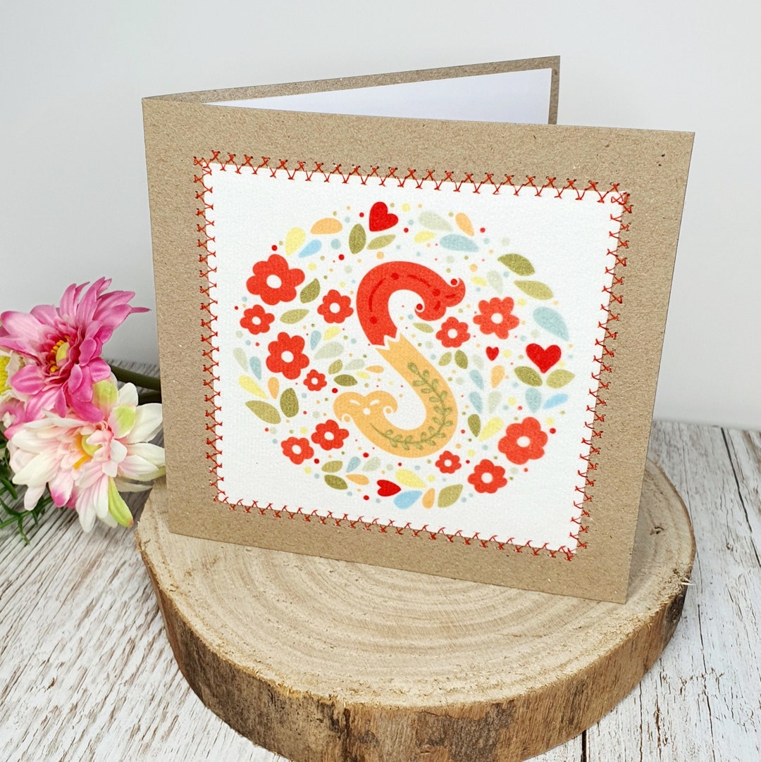 Birthday Card | Handmade Cards | Personalised Birthday Card | Initial ...