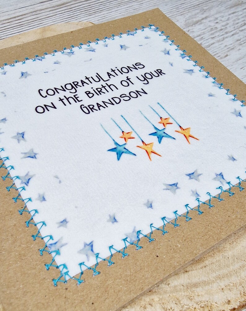 Congratulations | New Grandson Card | Grandparent Card | New Baby ...