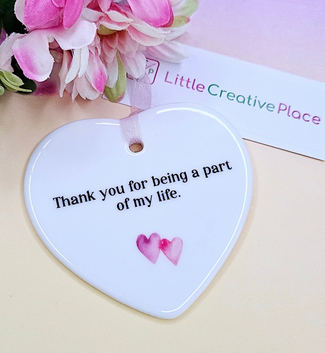 Thank You for Being A Part of My Life, Thank You Gift, Friend Gift, Best Friend, Gift for Her ...