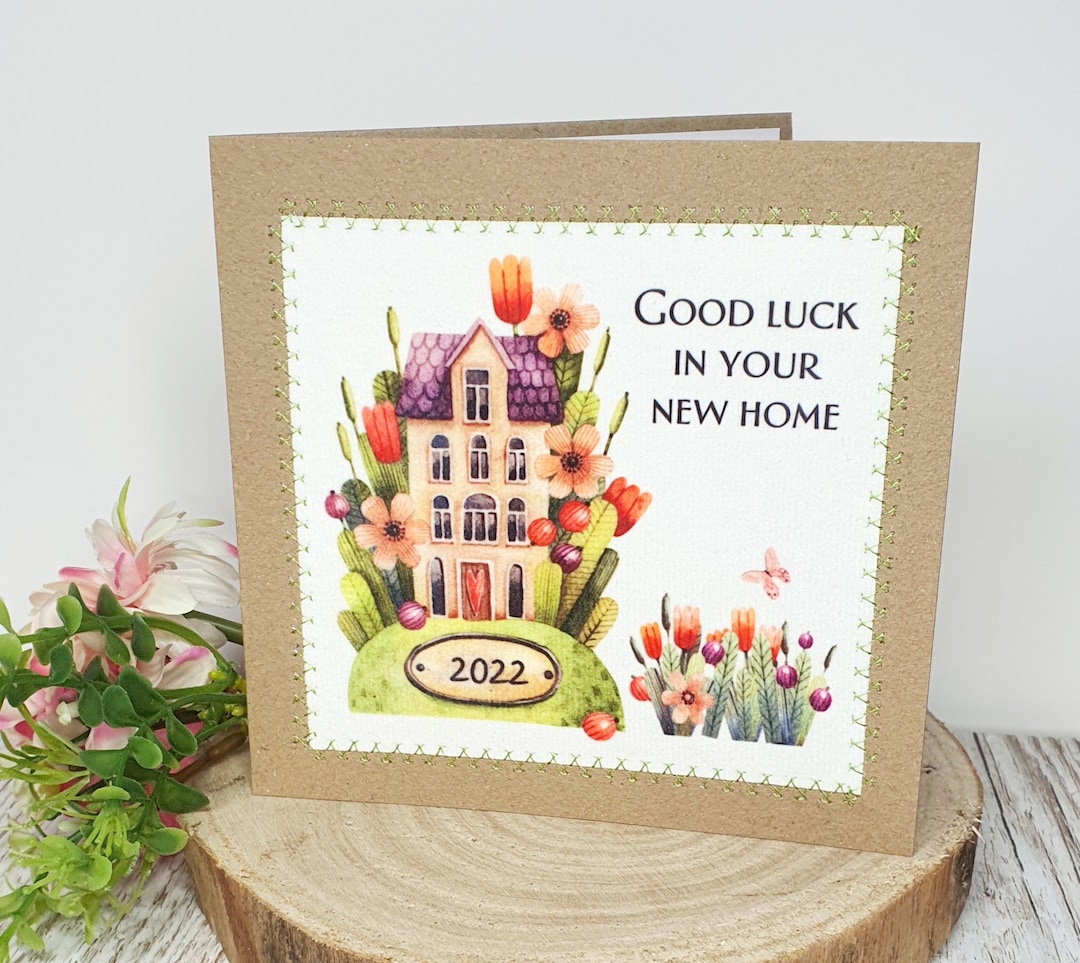 Good Luck in Your New Home | Whimsical | Greeting Card | New Home Card ...