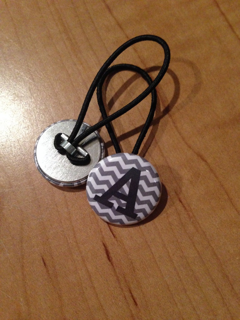 Chevron Single Initial Monogrammed Flip Flop Flair Buttons | Etsy
