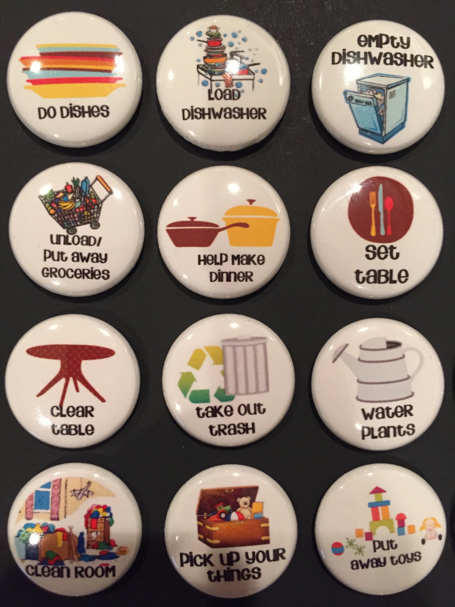 Chore Responsibility Behavior Chart School Magnets 1 - Etsy