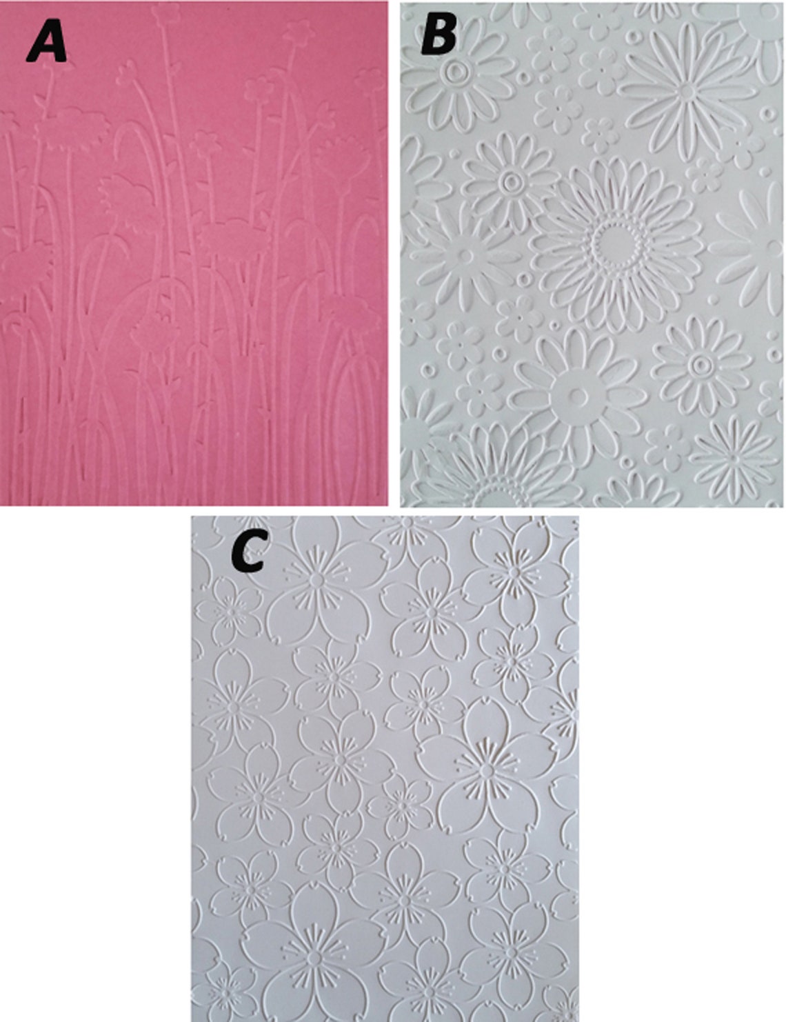 Flowers Embossed Card Stock Sheets or Cards/envelopes - Etsy