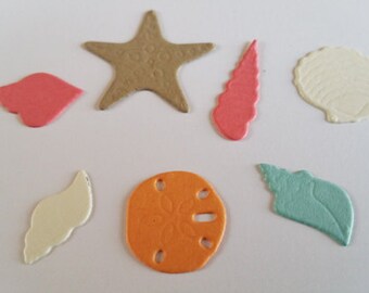 Seashell Die Cuts 20 Pcs Shell Sand Dollar Starfish - Etsy