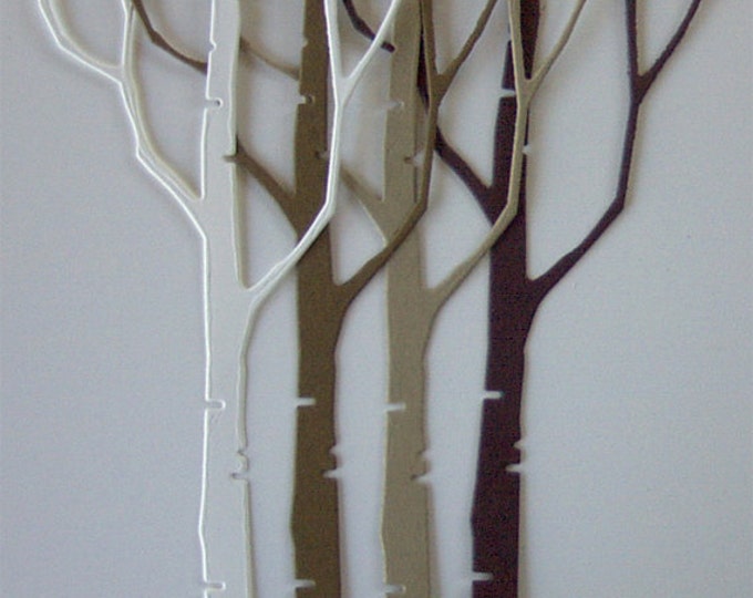 8 Tall Birch Tree Die Cuts - Etsy