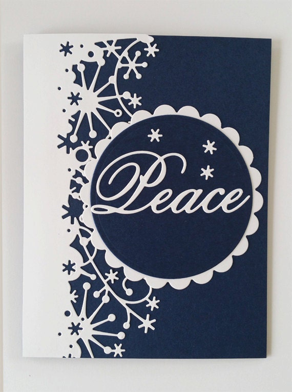 Peace Christmas Card Kit of 8 - Etsy