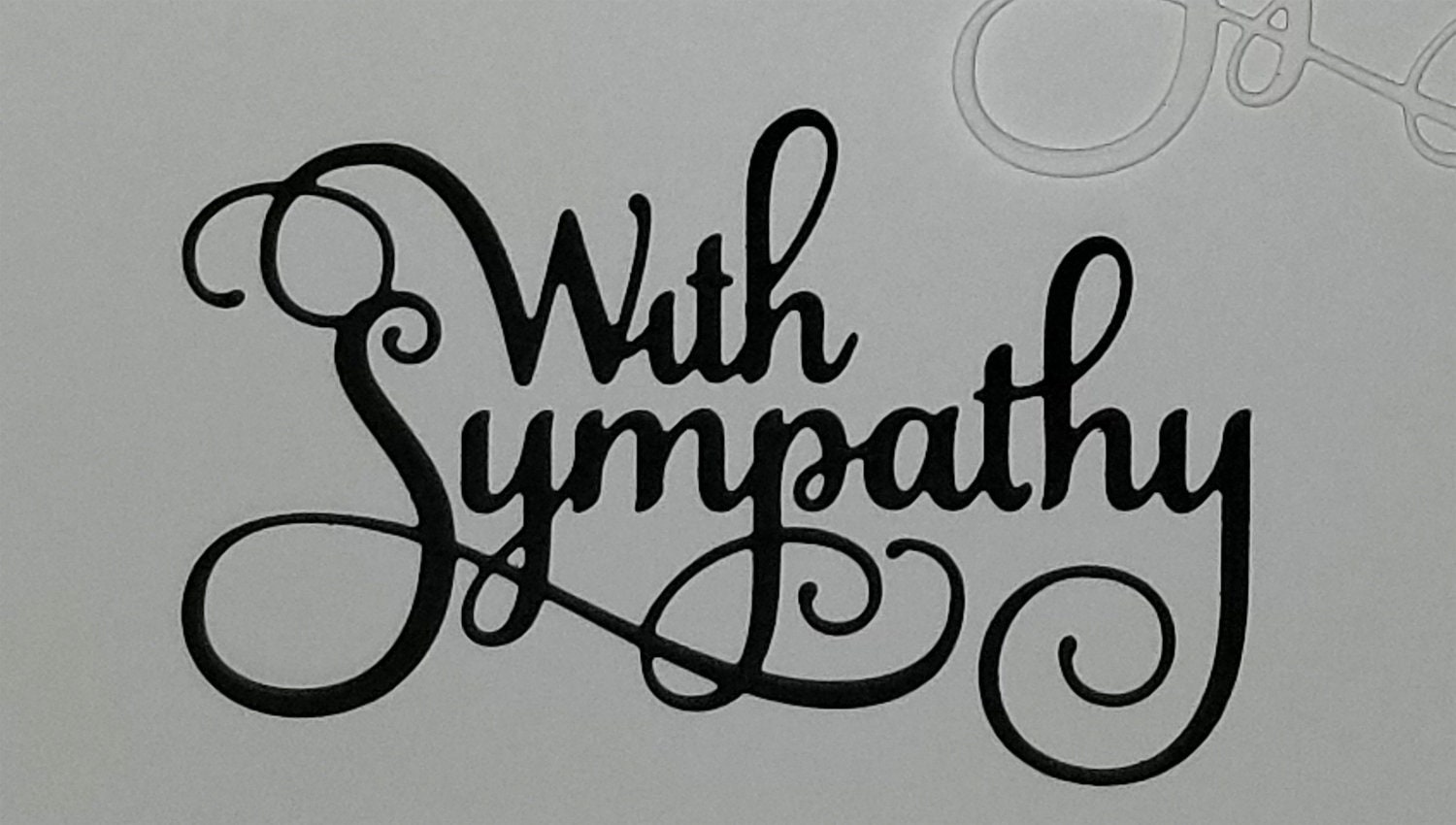 With Sympathy #2 Die Cuts - Etsy