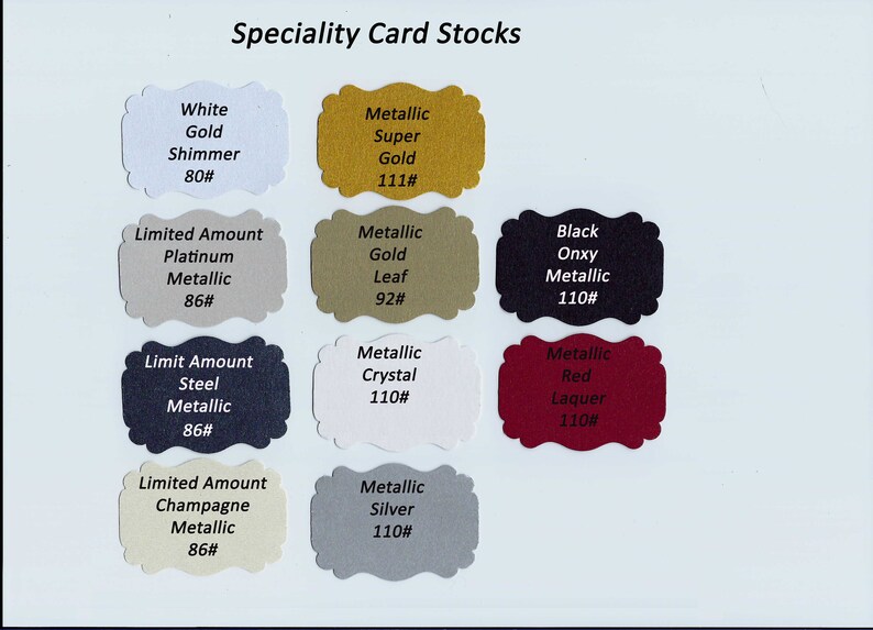 Card Stock Color Samples Only: Do Not Purchase. Please Read - Etsy