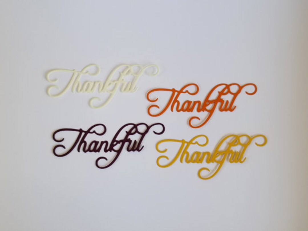 Thankful Script Die Cuts-new Color Set - Etsy