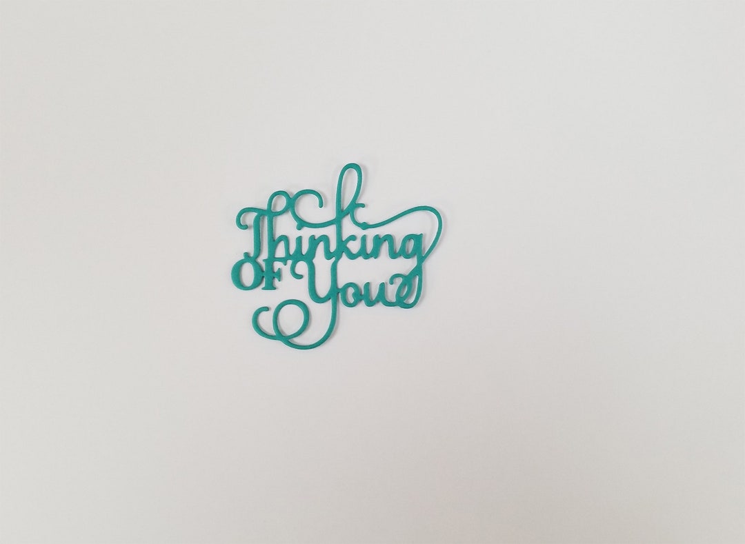 Thinking of You Script Die Cuts - Etsy