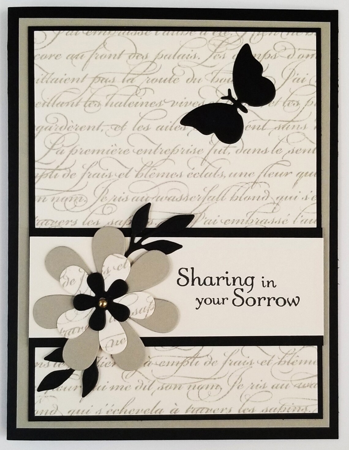 Sympathy Script Card Kit of 5 | Etsy