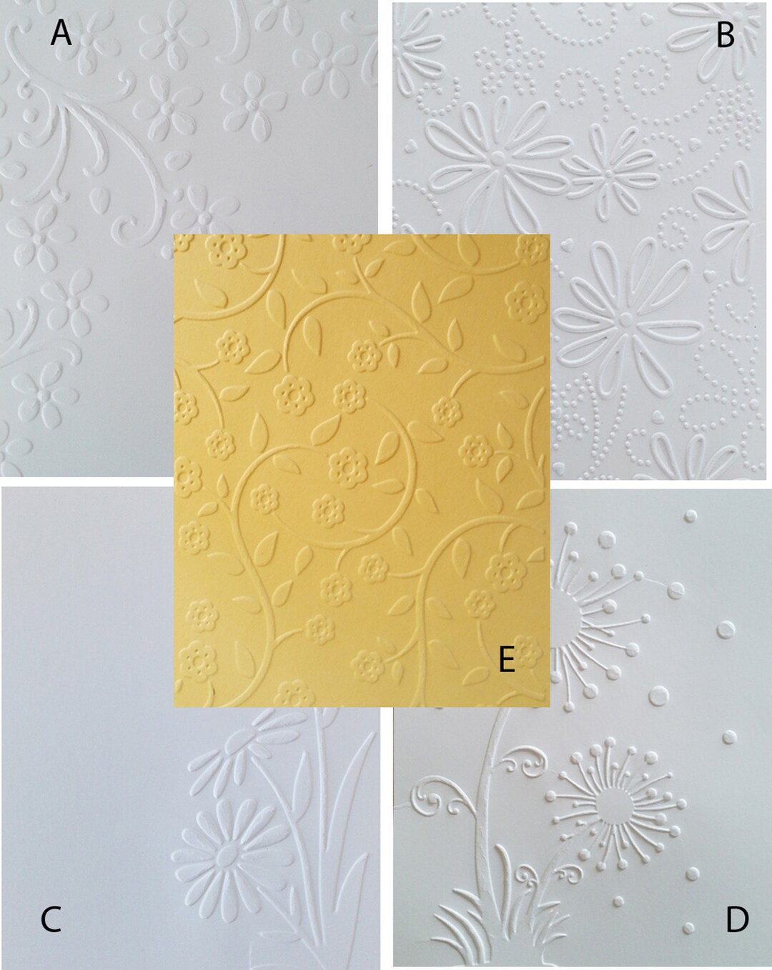 Flowers 1 Embossed Card Stock Sheets or Cards/envelopes - Etsy