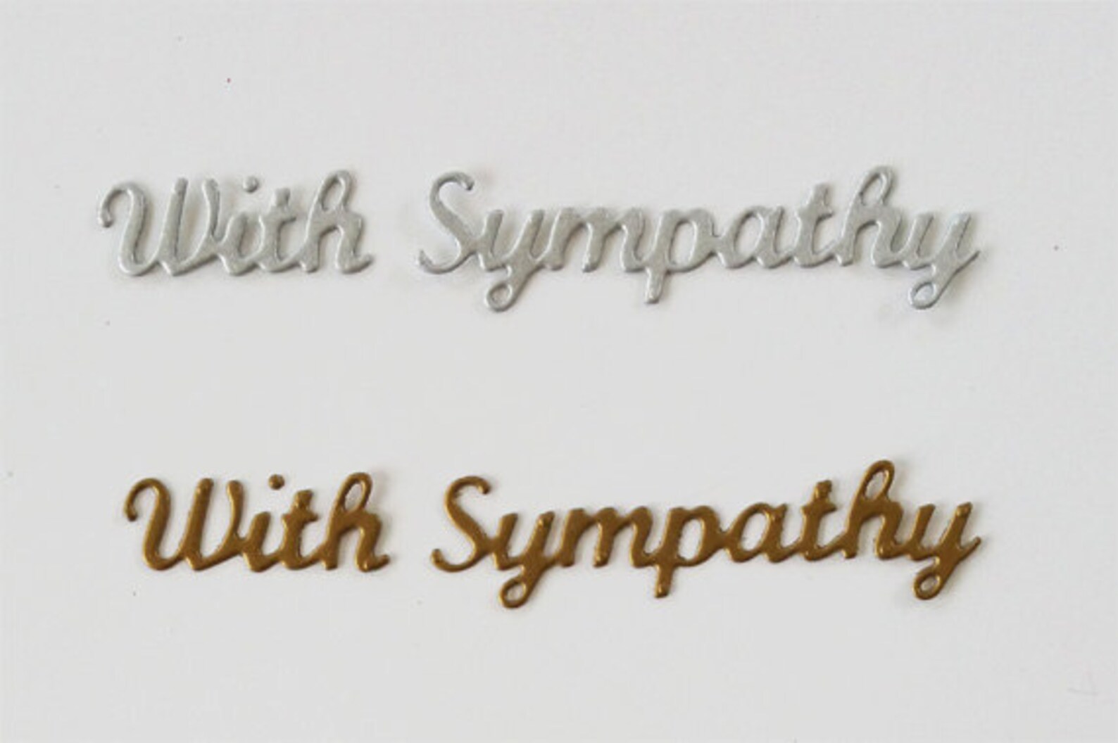 With Sympathy Script Die Cuts | Etsy