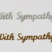 With Sympathy Script Die Cuts - Etsy