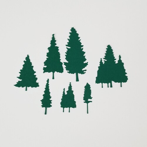 Tree Die Cuts//collage Trees//three Options//art Journal - Etsy