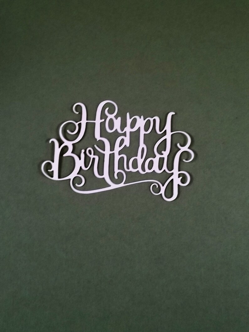 Happy Birthday Script 3 Die Cuts | Etsy