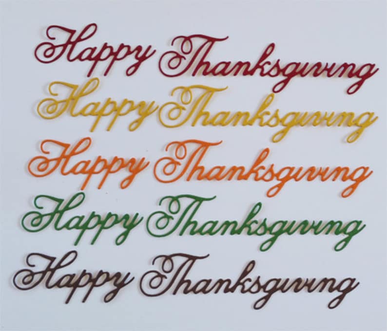 Happy Thanksgiving Script Die Cuts - Etsy