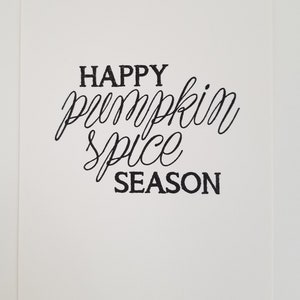 Pumpkin Spice Season Card Kit - Etsy